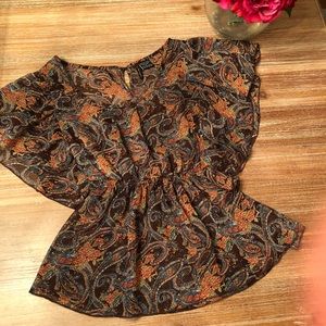 Fire Los Angeles | Tops | Fire Los Angeles Boho Style Sheer Top | Poshmark